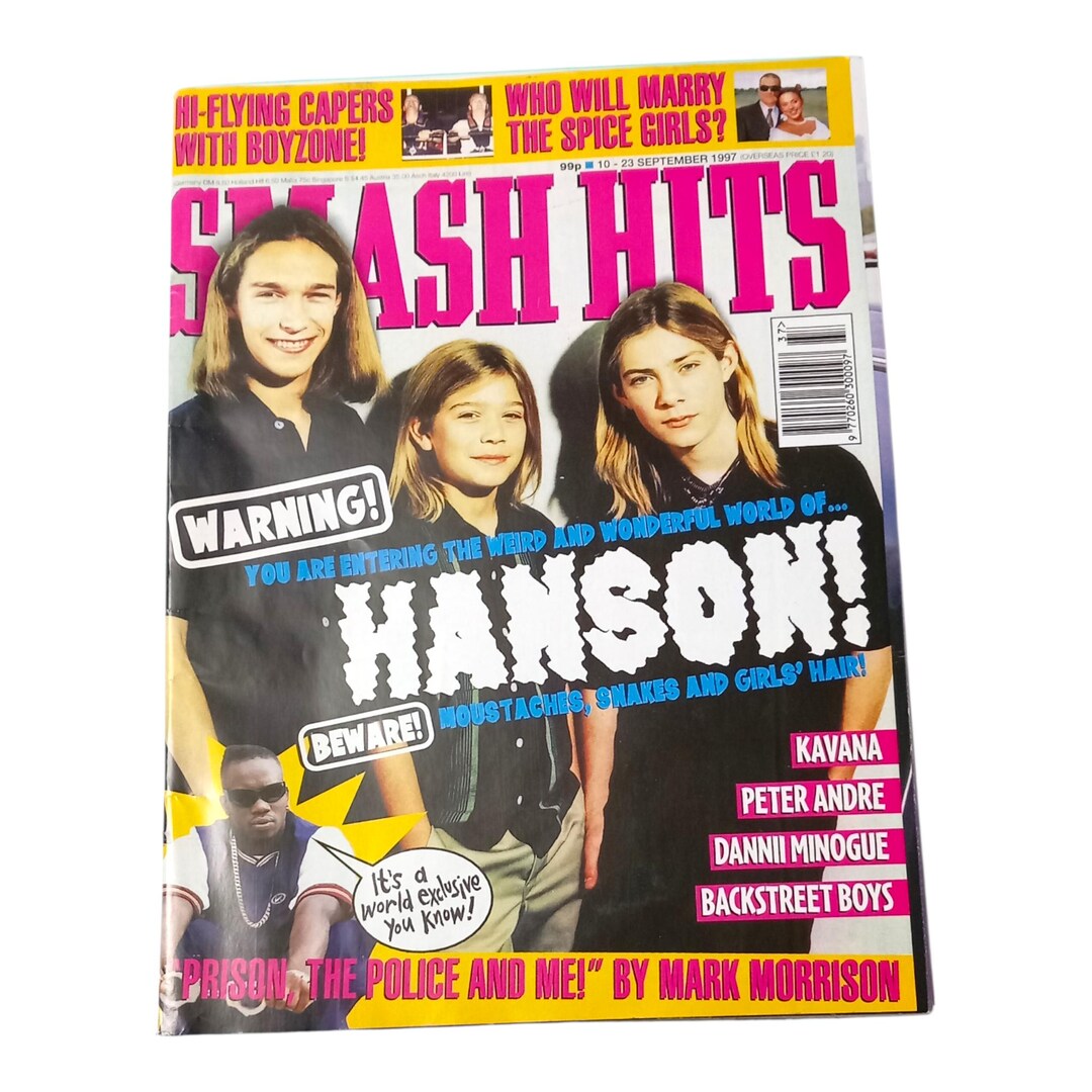 Smash Hits Magazine 1997 • Hanson Cover • 90s Pop Culture • Vintage ...
