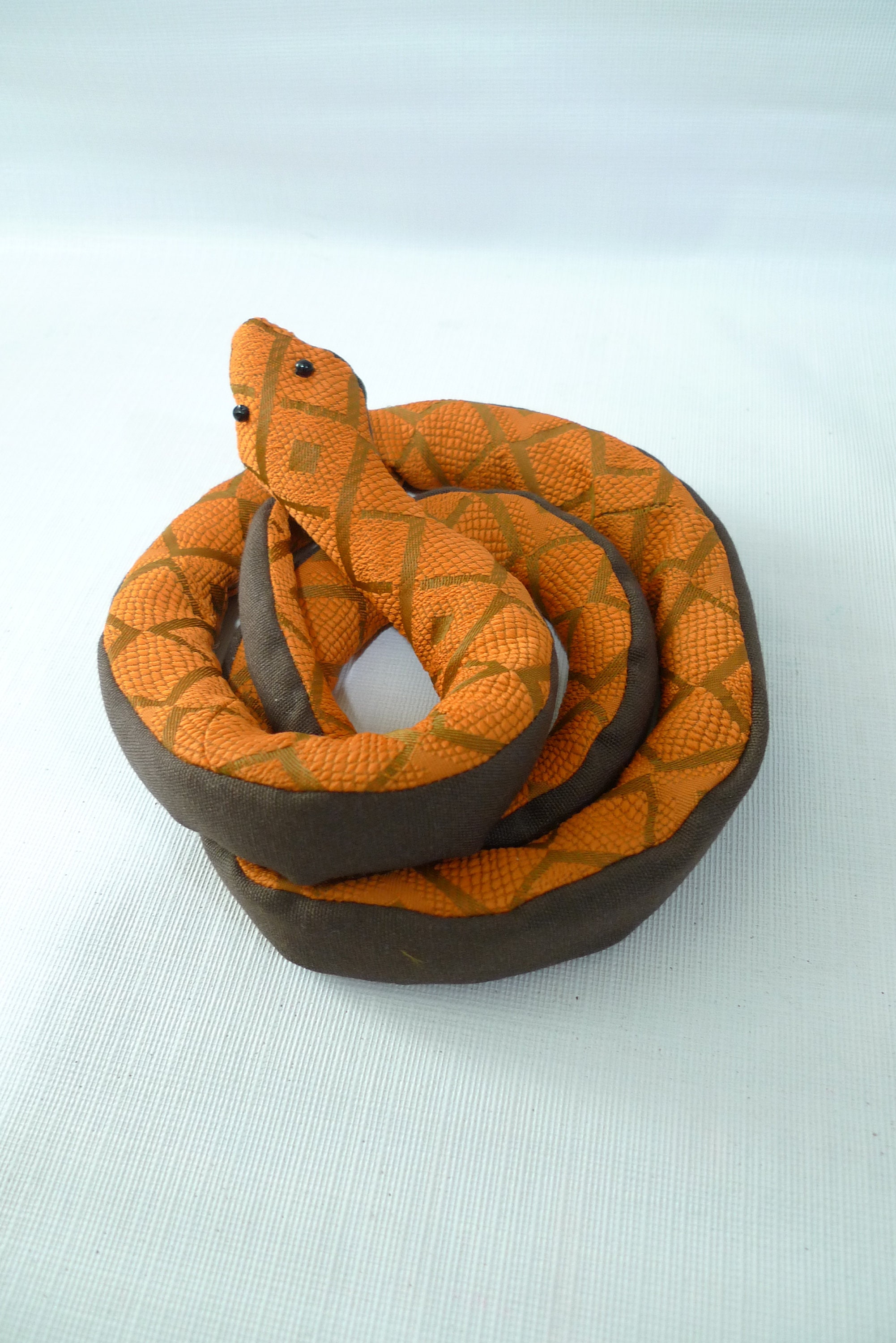 Handmade Patterned LONG FABRIC SNAKE Orange & Brown 41" - Etsy
