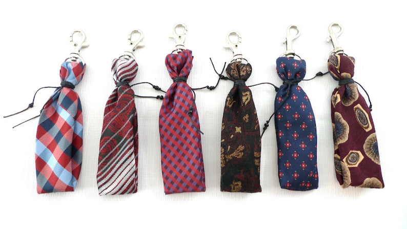 1 Mini Men's Necktie KEYCHAIN FOB Strap Zipper Pull Luggage ID Man Bag ...