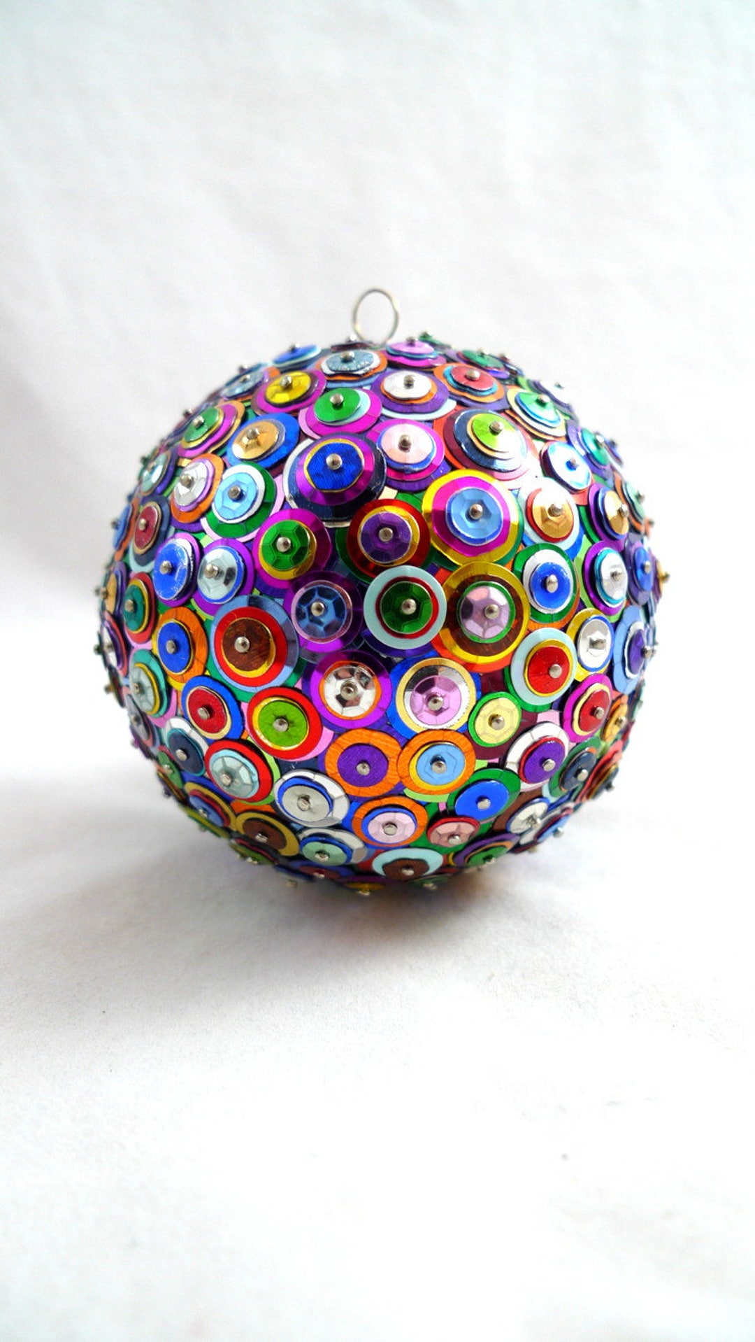 1 LARGE Handmade Sequin Ornament Ball KALEIDOSCOPE Multi-color - Etsy
