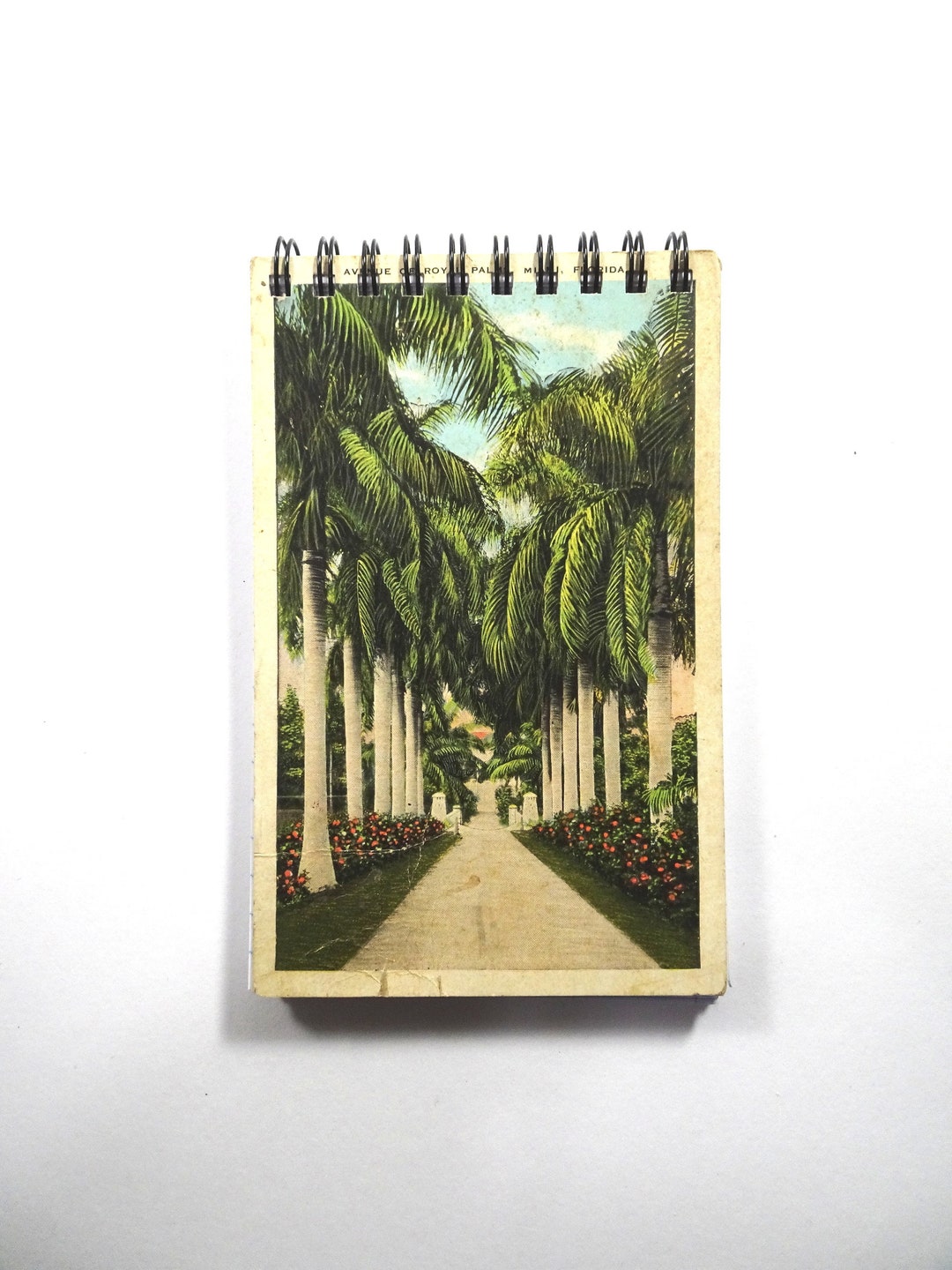 1 Antique 1930's Postcard #8 Spiral Notebook 3.5"x 5.5" Lined Recycled ...