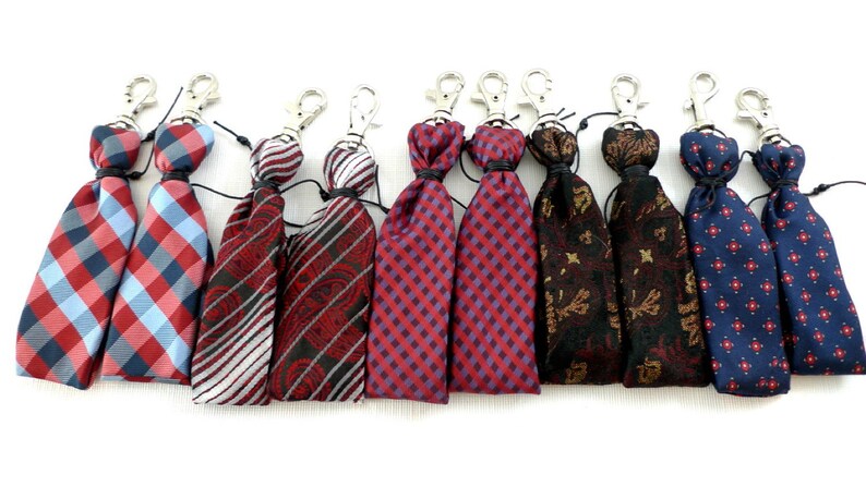 1 Mini Men's Necktie KEYCHAIN FOB Strap Zipper Pull Luggage ID Man Bag ...