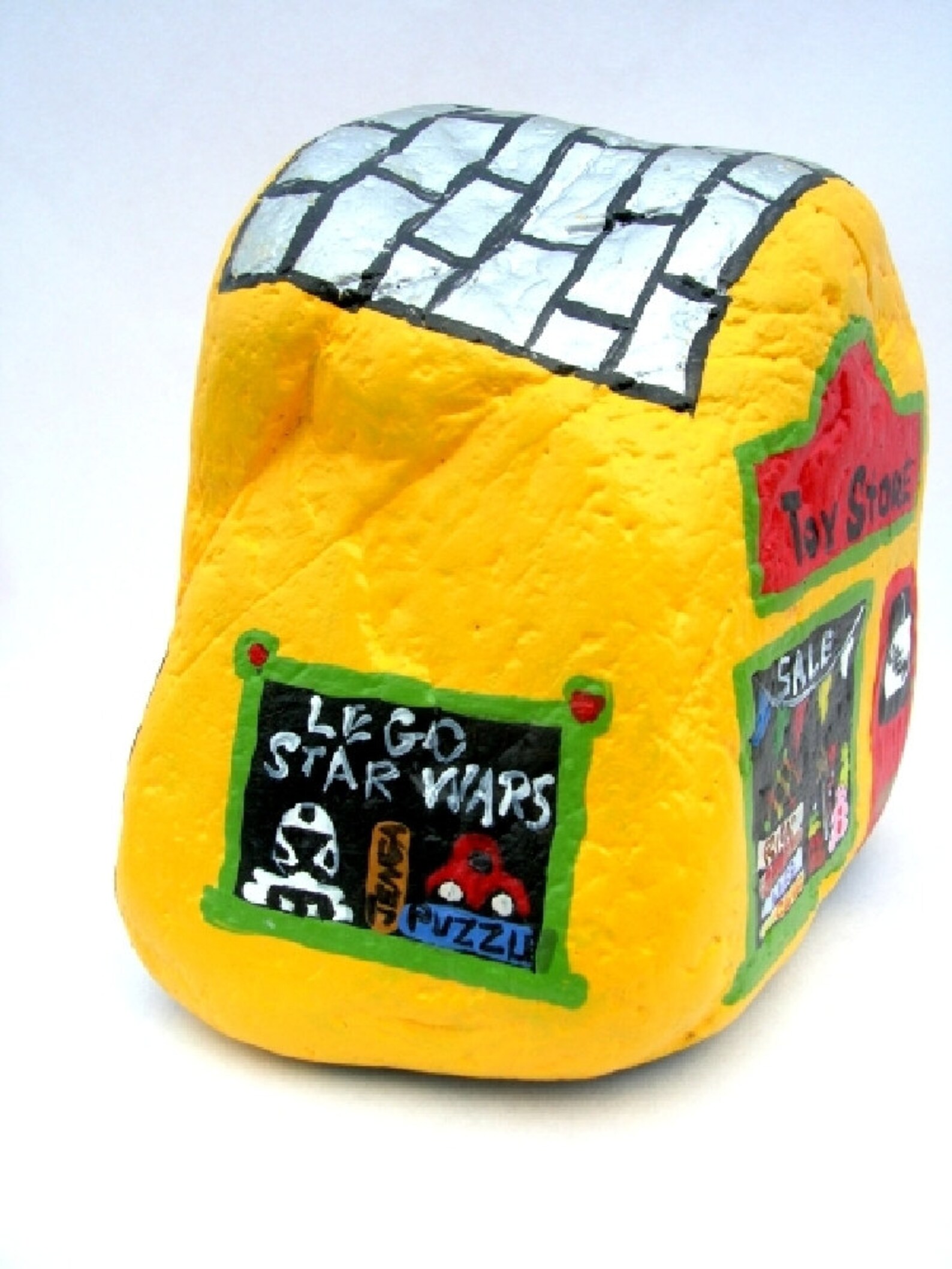 Hand Painted Rock Toy Store Shop Colorful Personalized - Etsy