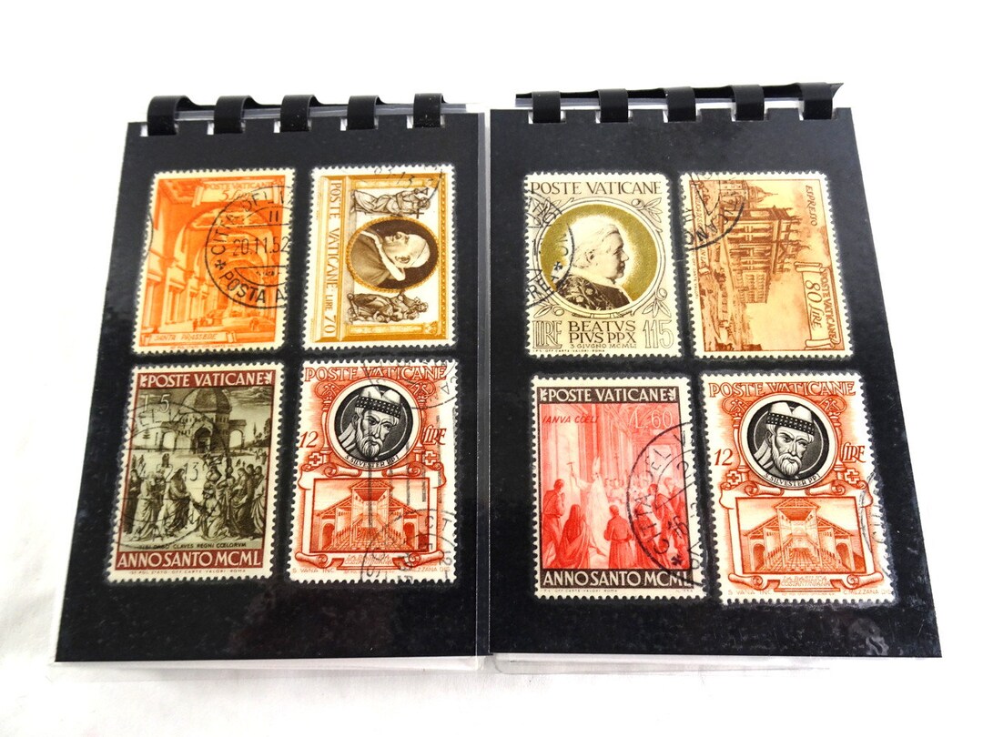 2 Handmade Notebooks With Laminated Vintage Italian & Vatican - Etsy