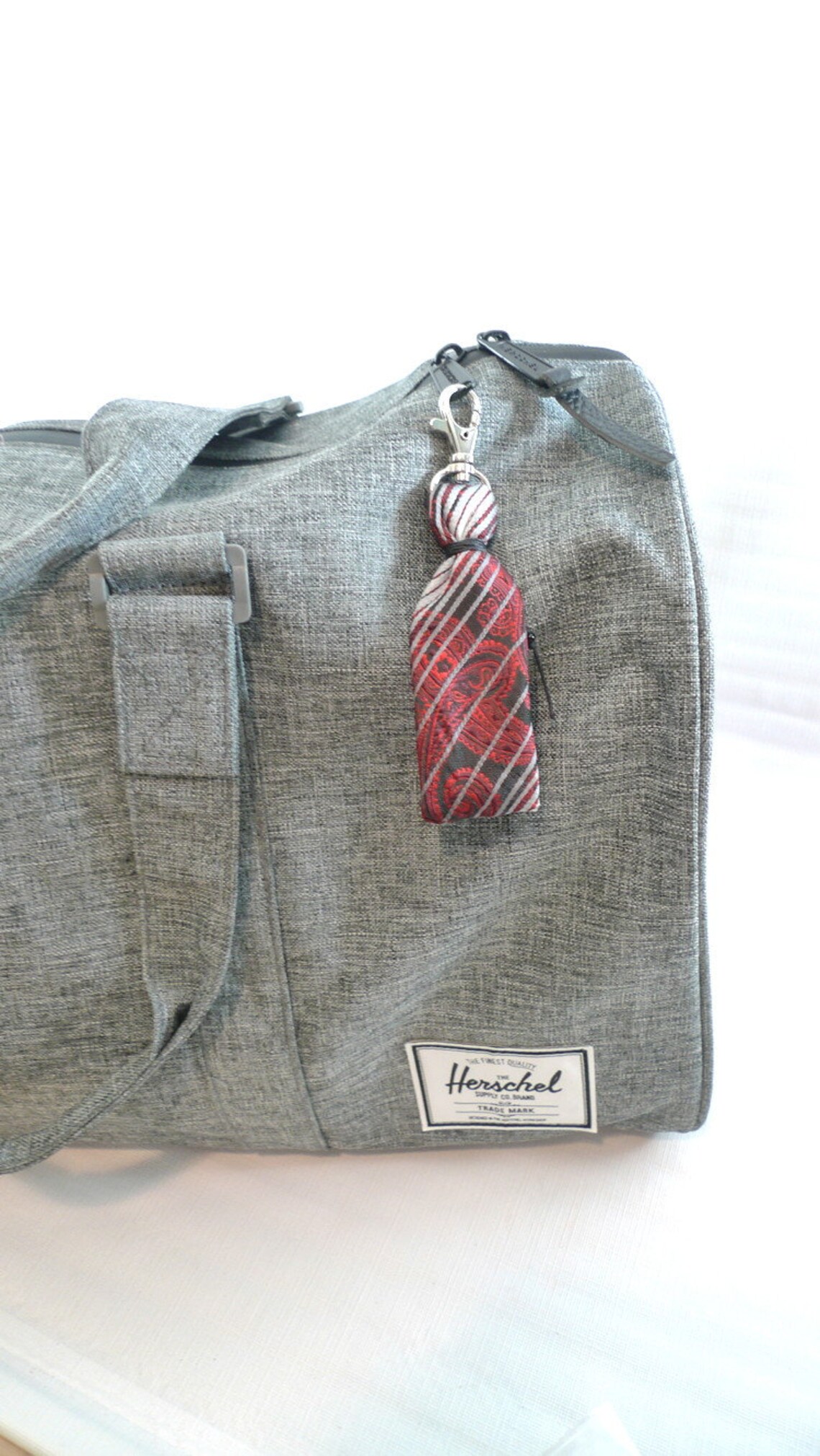 1 Mini Men's Necktie KEYCHAIN FOB Strap Zipper Pull Luggage ID Man Bag ...