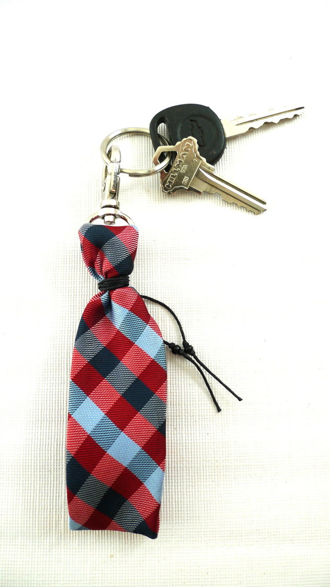 1 Mini Men's Necktie KEYCHAIN FOB Strap Zipper Pull Luggage ID Man Bag ...