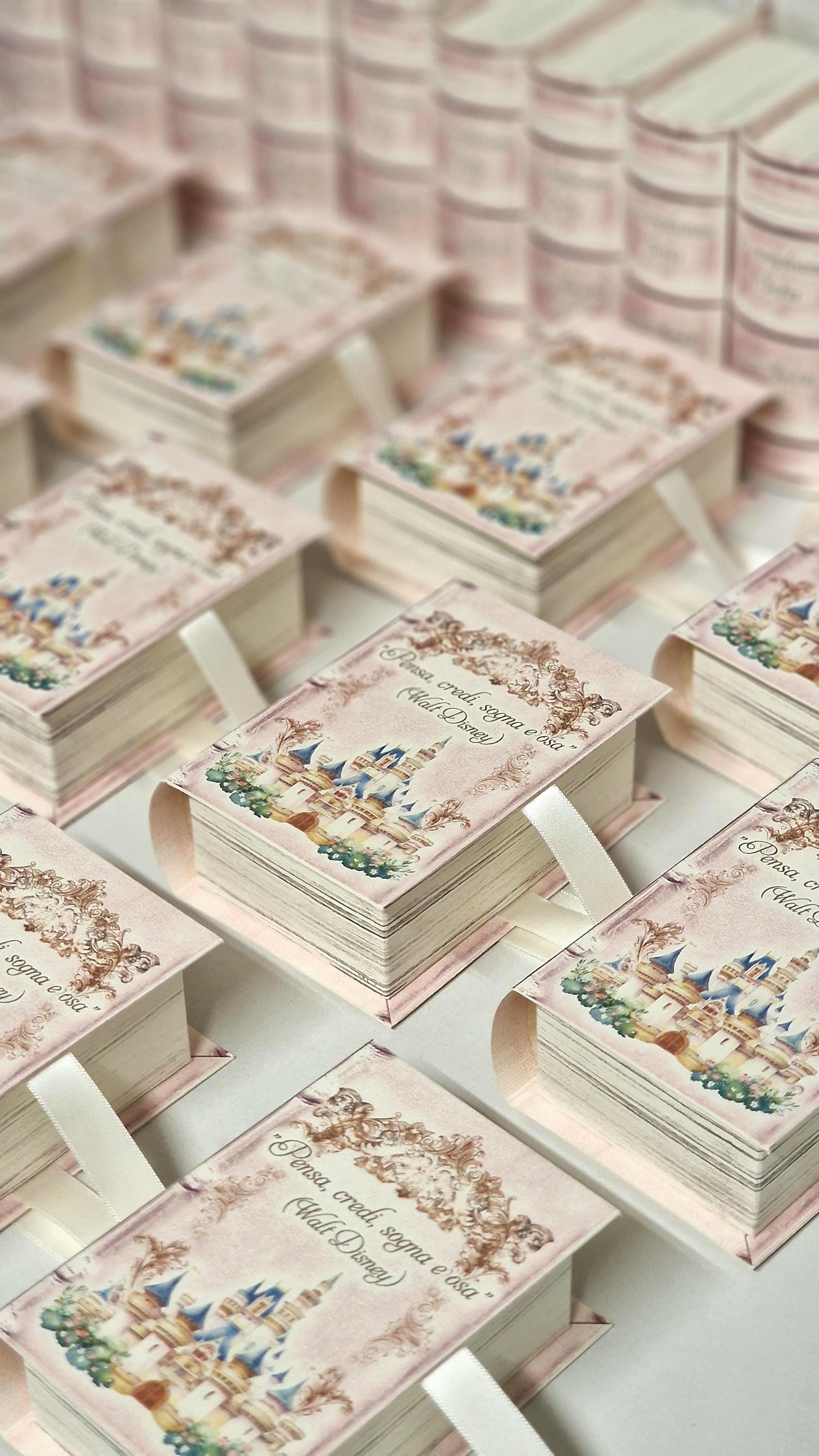 50 Personalized Book Favor Boxes • Stylish Baby Shower, Bachelorette ...