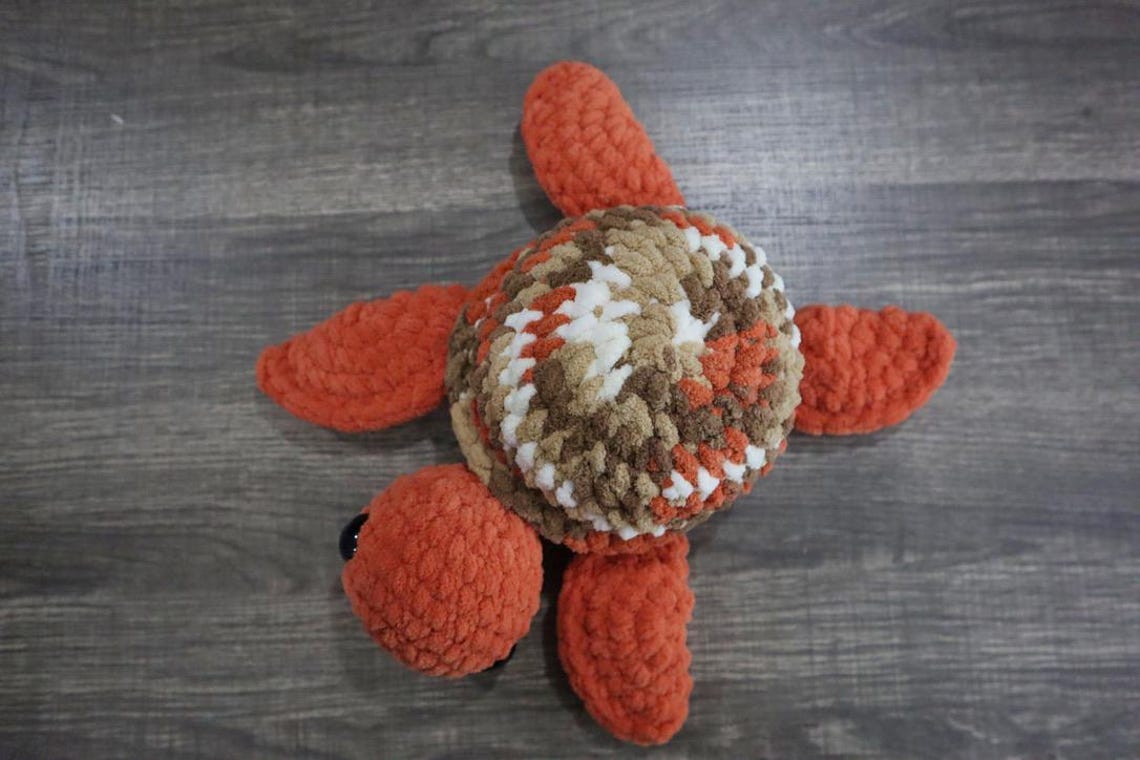 Orange Sea Turtle Plushie, Sea Turtle Plushie, Pumpkin Spice Sea Turtle ...