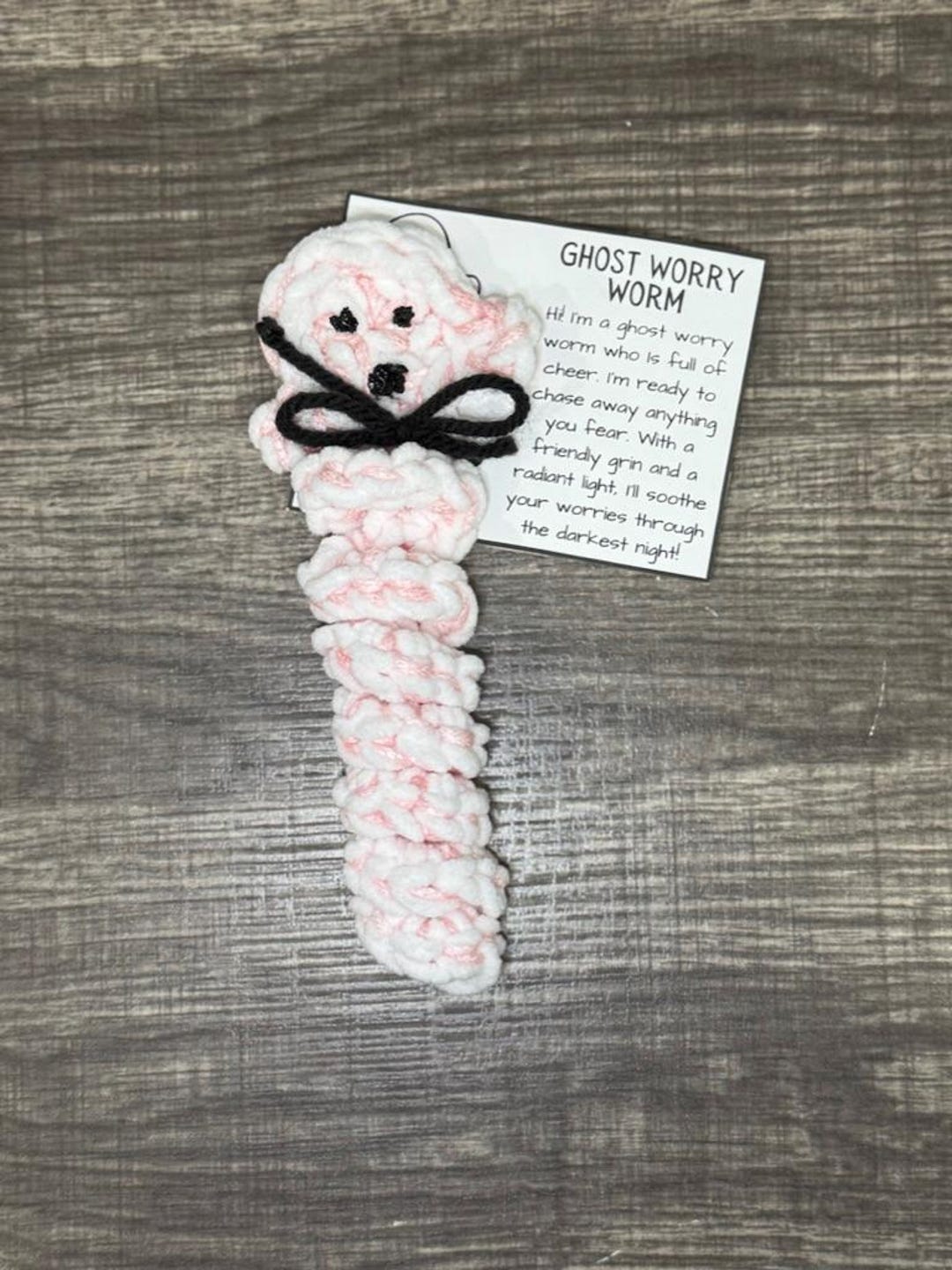 Ghost Worry Worm, Worry Worm Fidget, Worry Worm Gift, Fidget Gift ...