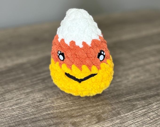 Candy Corn Plushie, Crochet Candy Corn Plushie, Halloween Plushie ...