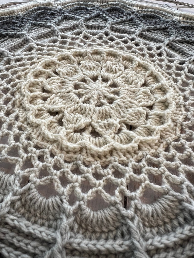 Mandala Gray and Cream Wall Art Mandala Wall Hanging Mandala - Etsy
