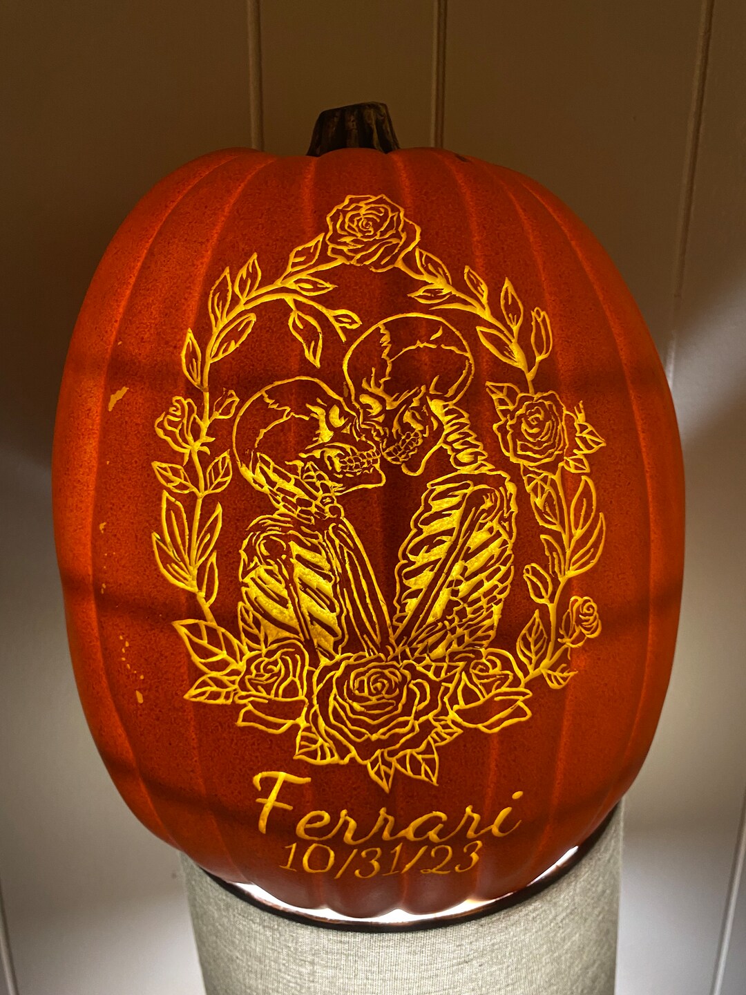 Two Skeletons Pumpkin Carving - Etsy