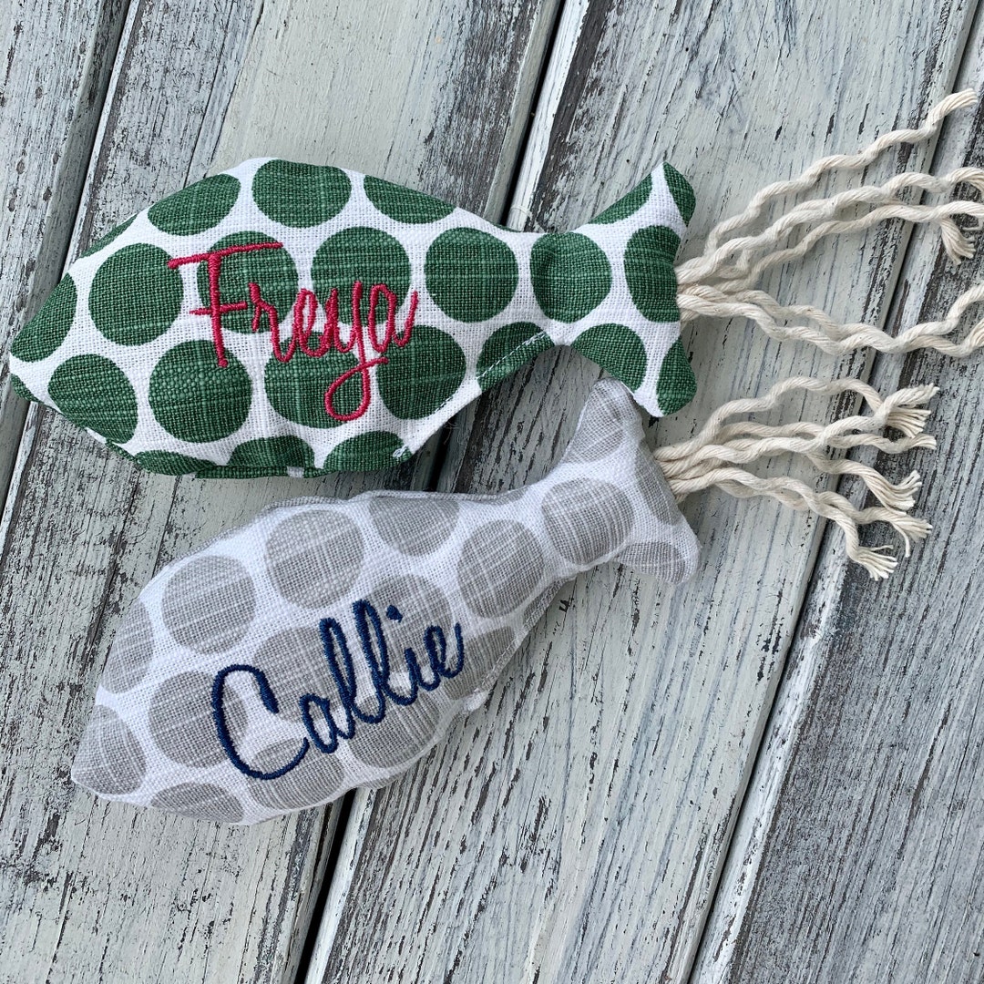 Catnip Fish Cat Toy - Personalized Kitty Toy - Cat Nip Cat Toy - Cat ...