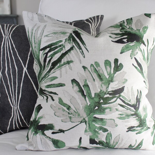 Palm Leaf Pillow - Etsy