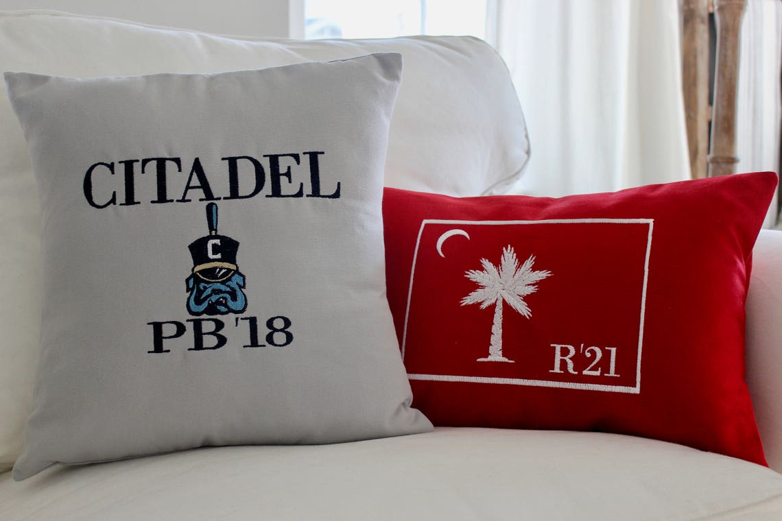The Citadel College Big Red Pillow Cover - Citadel Gift - Personalized ...