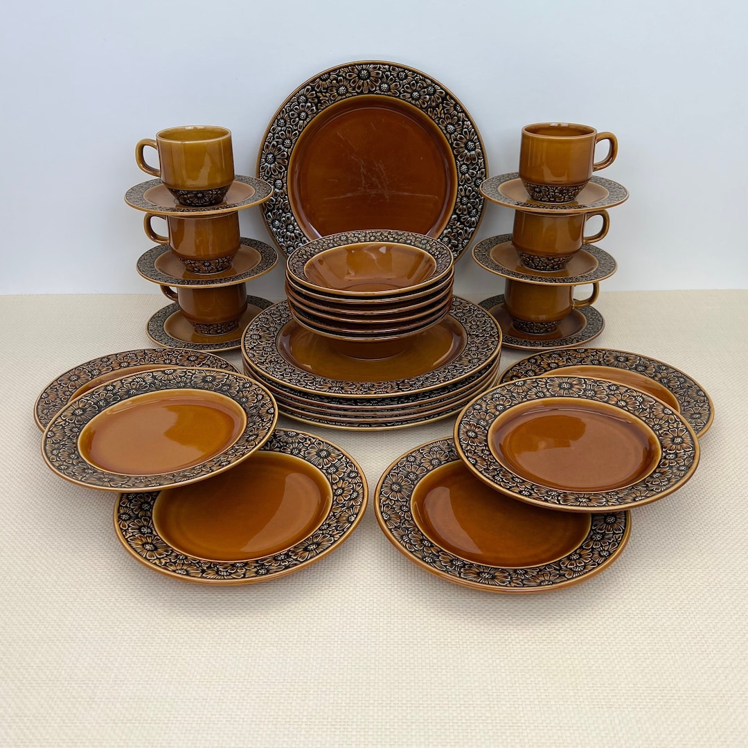 Vintage Sears Ironstone daisy Pattern-dinnerware Set for 6 Dining ...