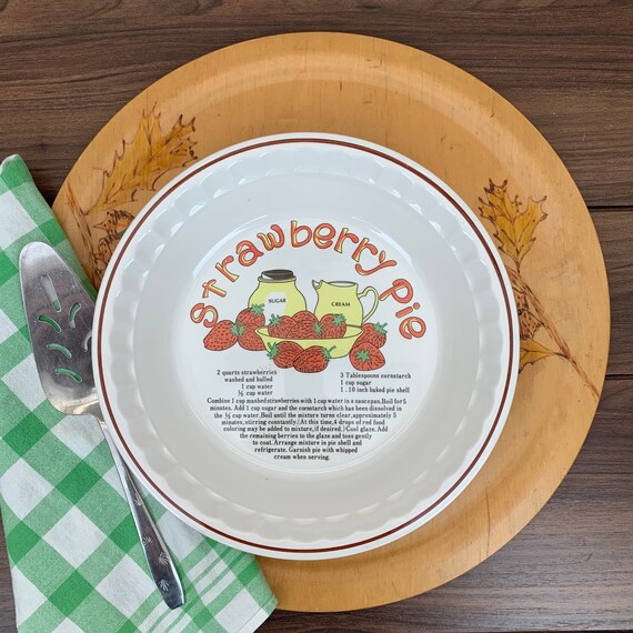 Vintage Hankook Strawberry Pie Plate Ceramic Strawberry Pie - Etsy