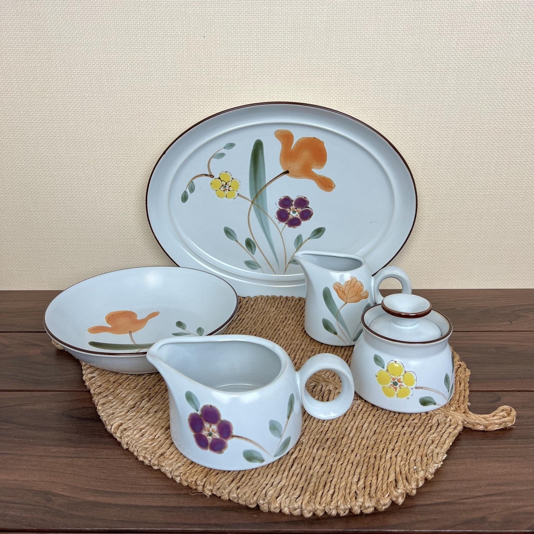Vintage Noritake Stoneware "hello Spring” Pattern - Serving Pieces ...