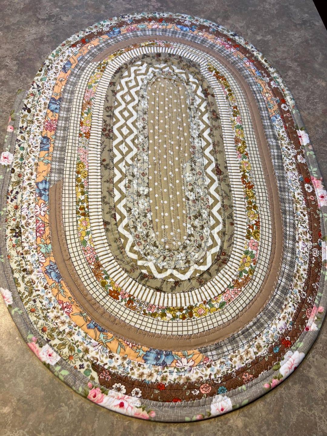 Jelly Roll Rug Beige Patterns - Etsy