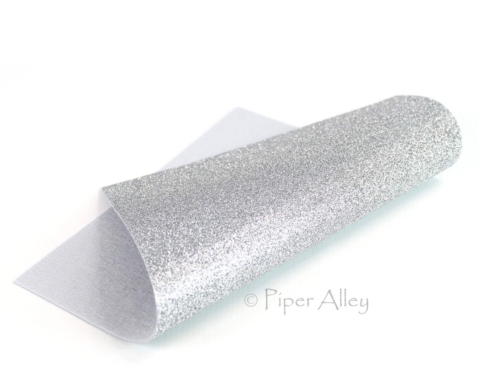 SILVER Glitter Felt Sheet Fine Glitter Fabric 12 X 9.5 | Etsy