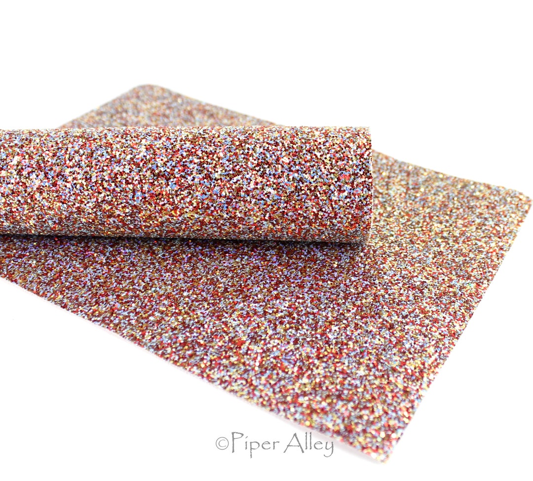 JINGLE BELLS Chunky Glitter Fabric Sheet | Red Gold Christmas Glitter ...