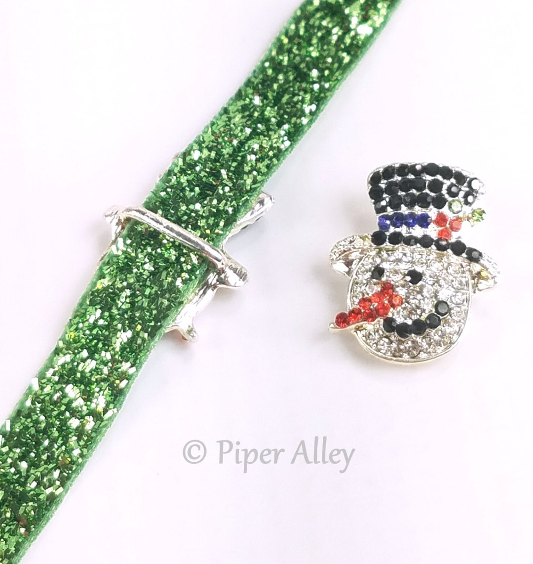 Crystal Snowman Rhinestone Slider, Winter Rhinestone Button, Metal ...