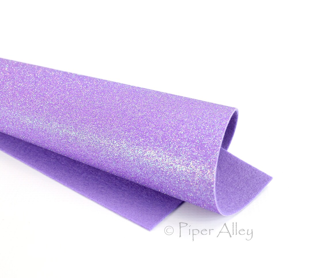 VIOLET Glitter Felt Sheet, Fine Iridescent Glitter Fabric, 12 X 9.5 ...