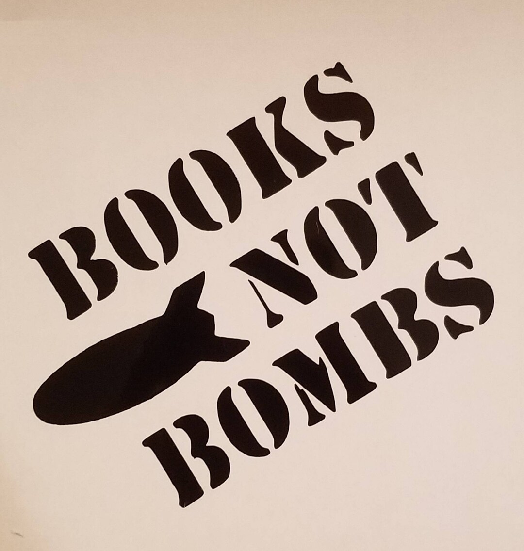 Books Not Bombs Vinyl Decal - Etsy