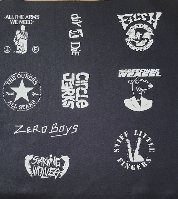 Lot of 9 punk patches circle jerks filth queers | Etsy