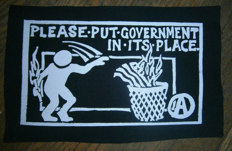 A "please Put Government in It's Place" Back Patch Punk - Etsy