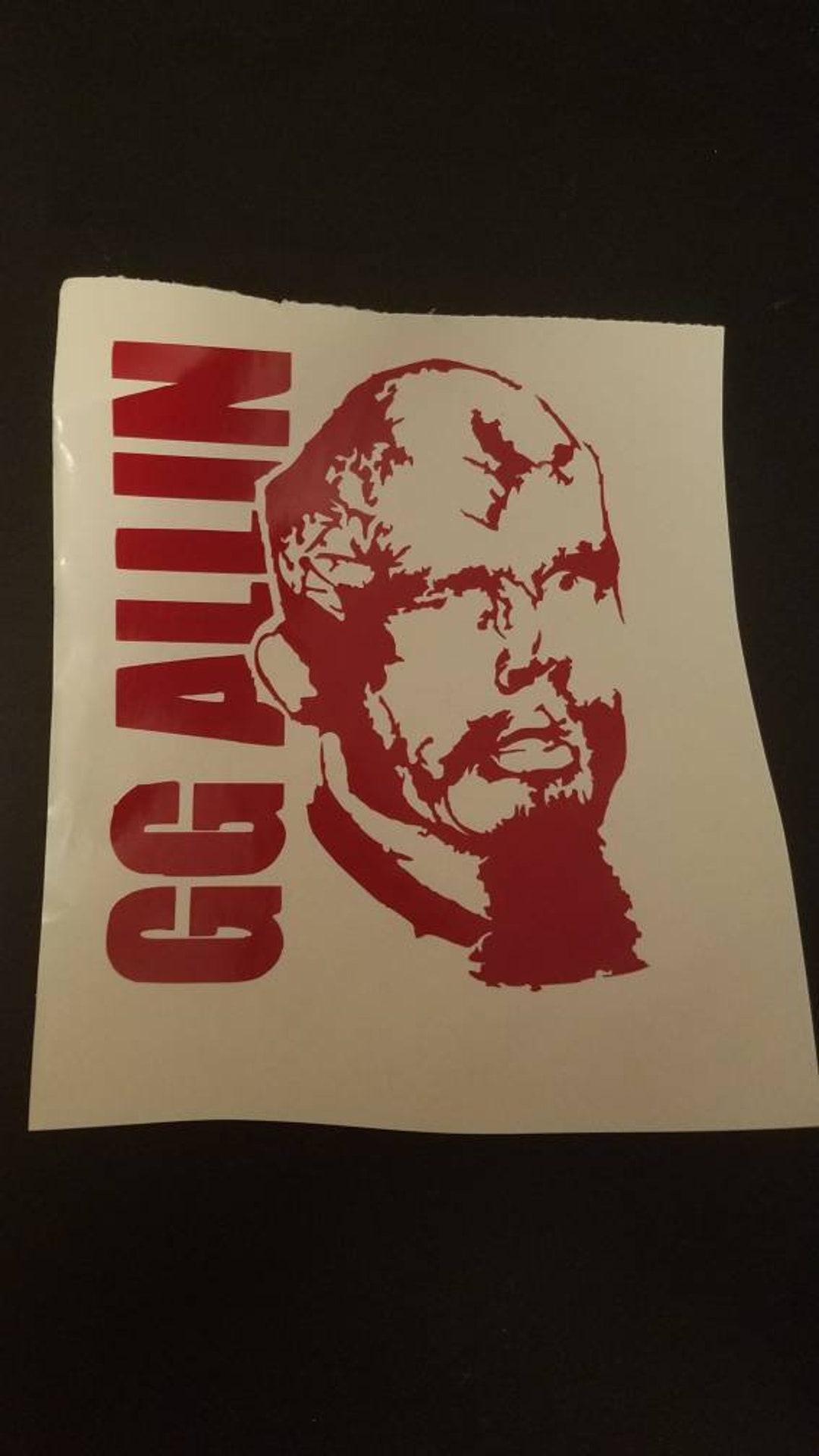 GG Allin Vinyl Decal - Etsy