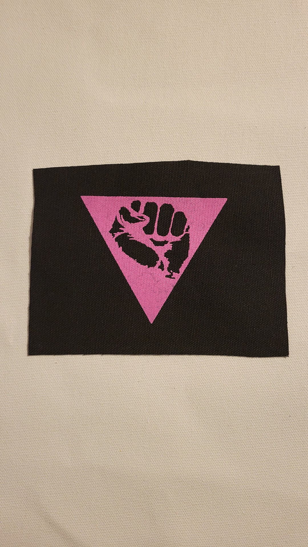 Pink Triangle Fist Patch - Etsy