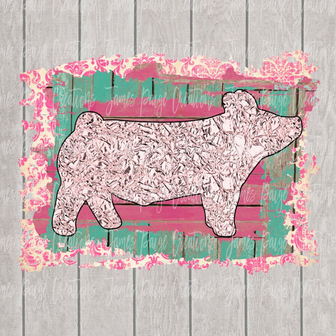 Show Pig PNG File | Pig Sublimation Design | Show Pig Design| PIG ...