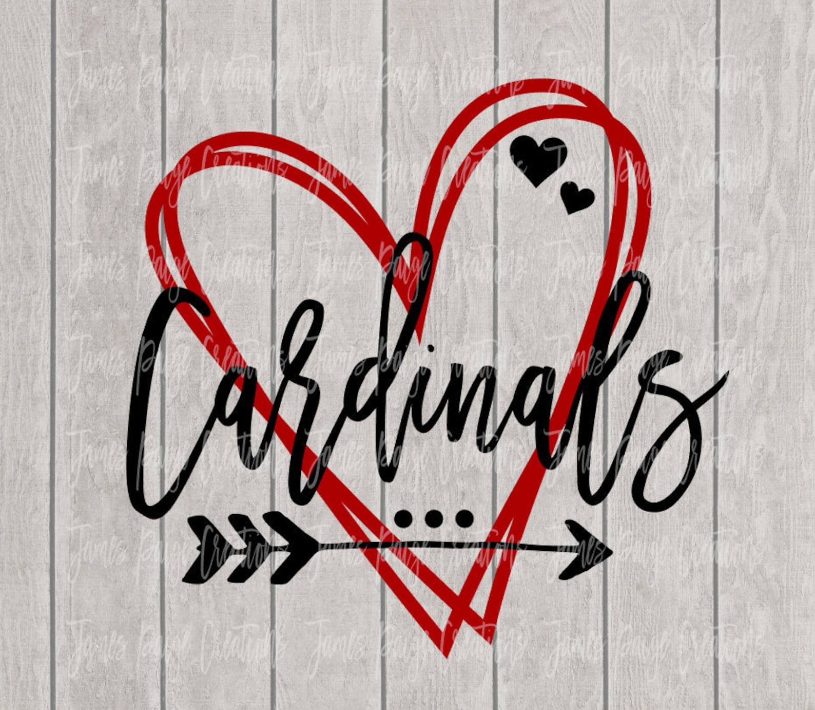 Cardinals With Open Heart SVG File | Mascot SVG | School Spirit Cheer ...