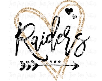Raiders Heart Svg - Etsy