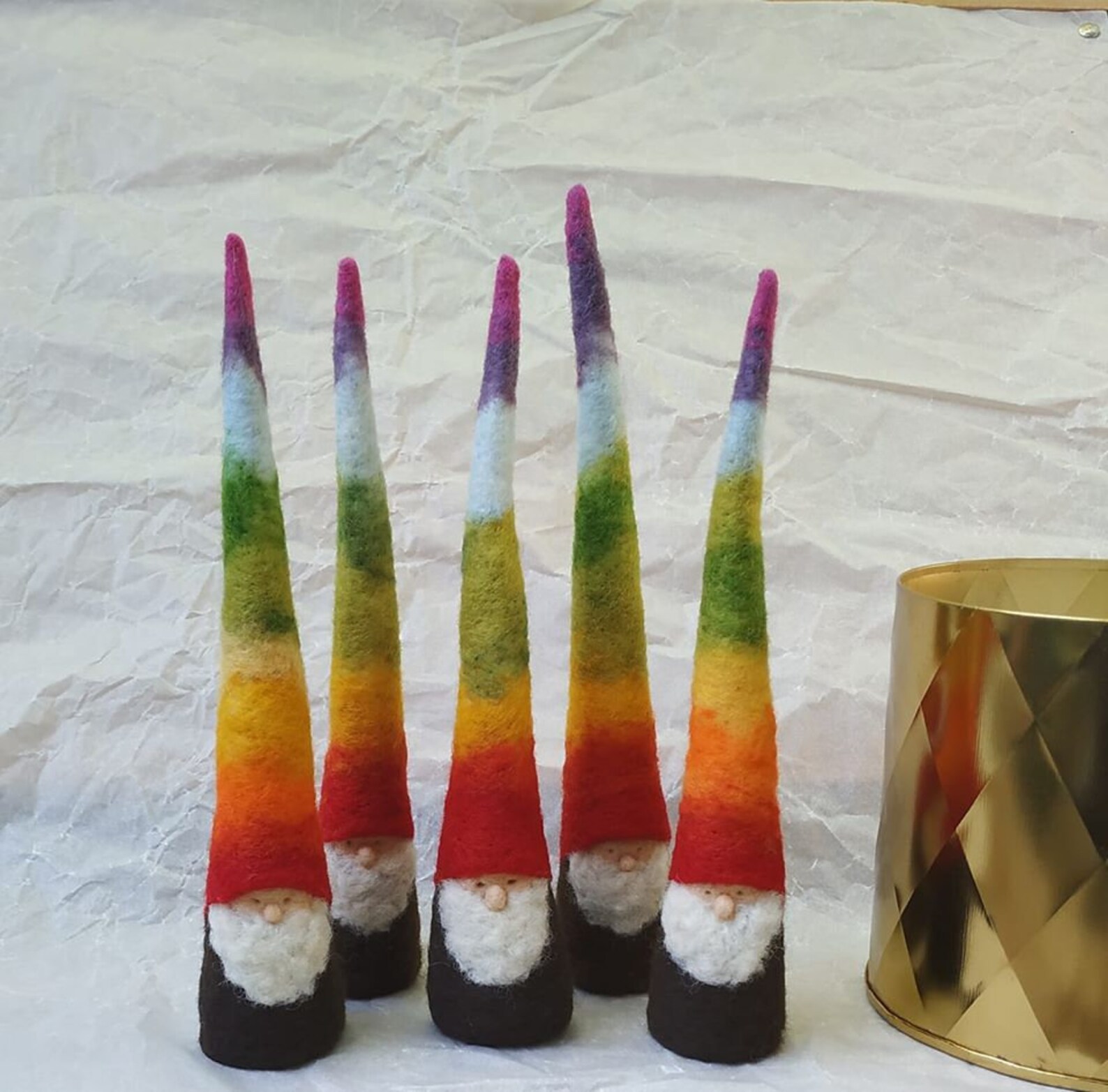 Rainbow Gnome Figurine waldorf Inspired - Etsy Israel