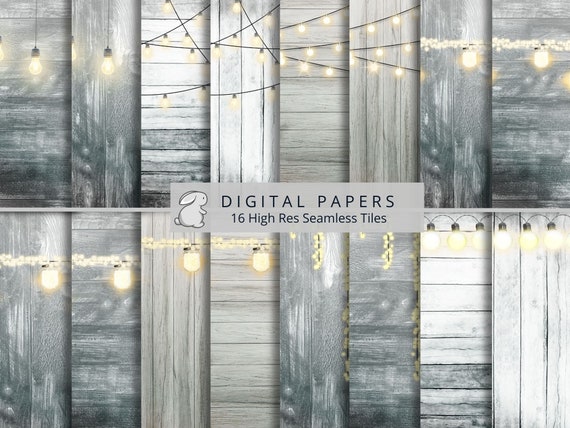 Lights & Reclaimed Wood Backgrounds Boho Lights With Wood - Etsy