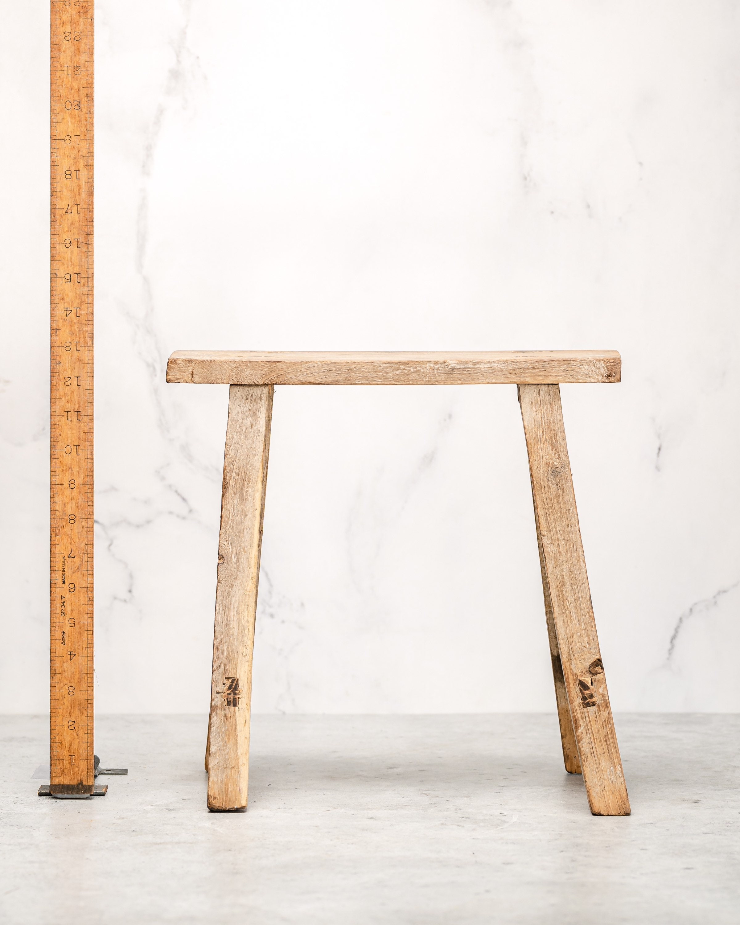 Vintage Elm Small Rustic Stool (Free Shipping)