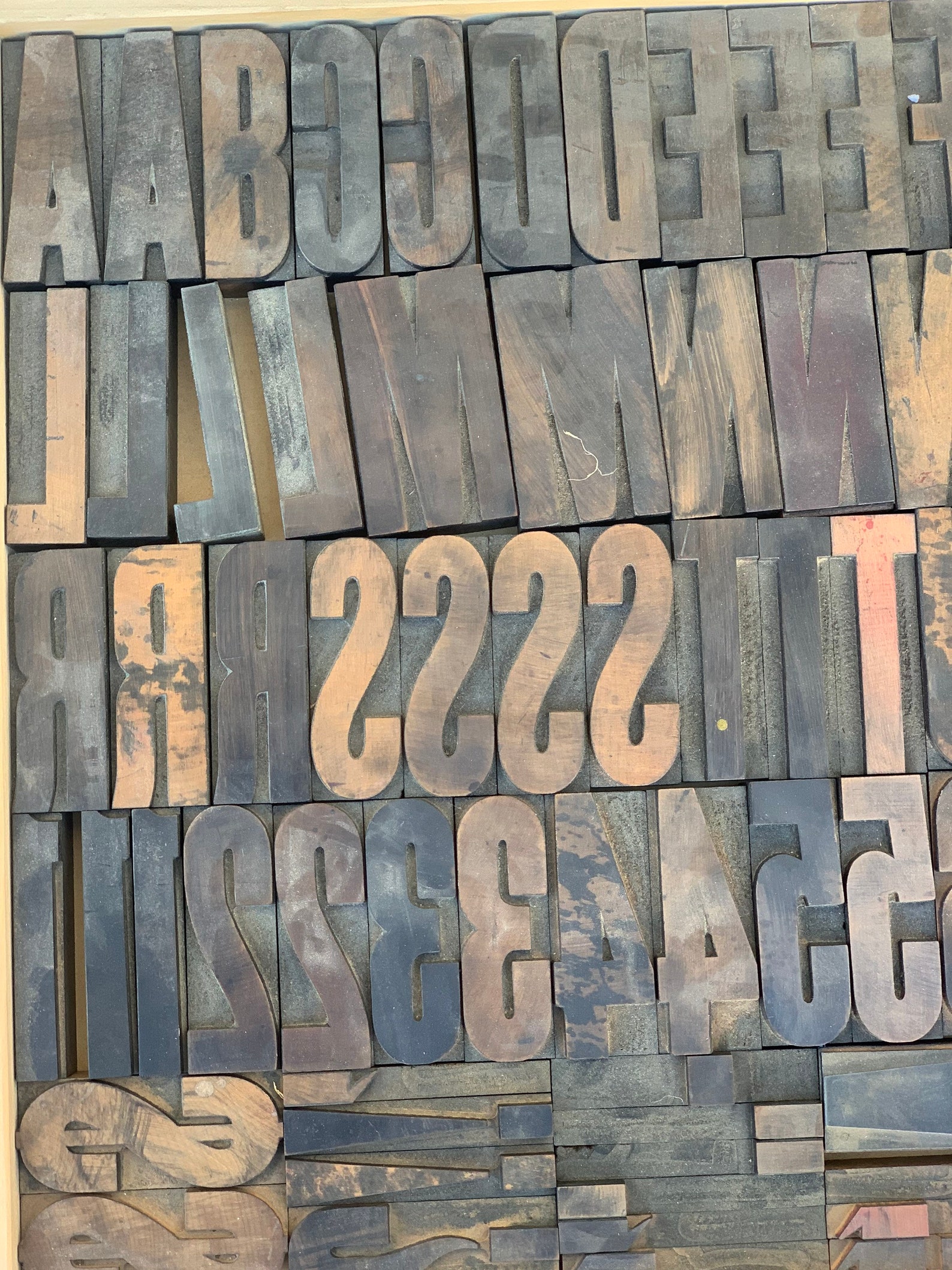 Antique Wooden Printing Press Blocks free Shipping - Etsy