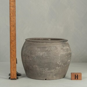 Vintage Clay Pot Black and Grey Large / Medium (free Shipping) - Etsy