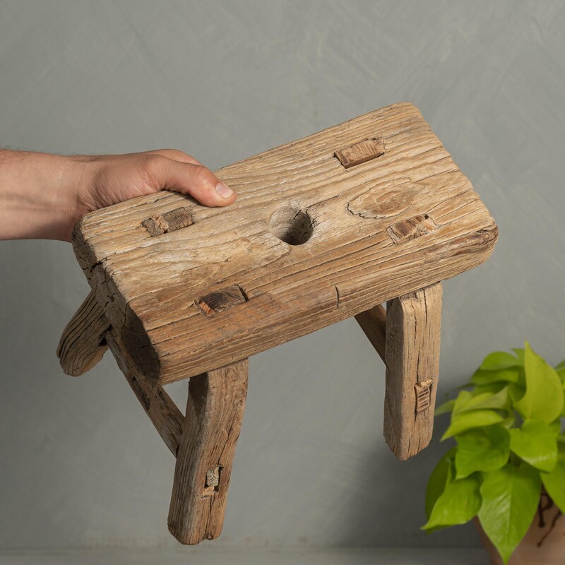 Small Antique Stool - Etsy