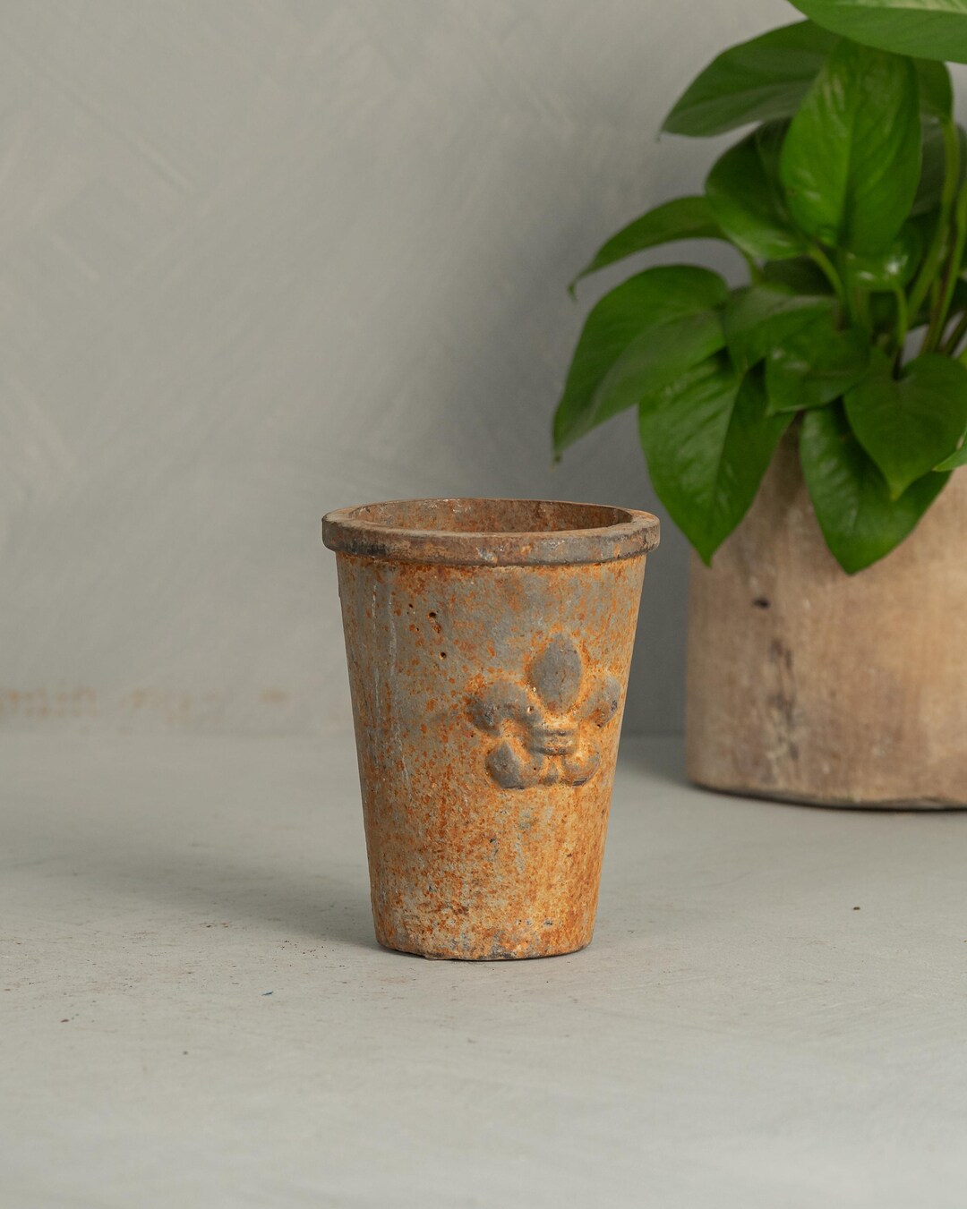 Vintage Cast Iron Cone Planter free Shipping - Etsy