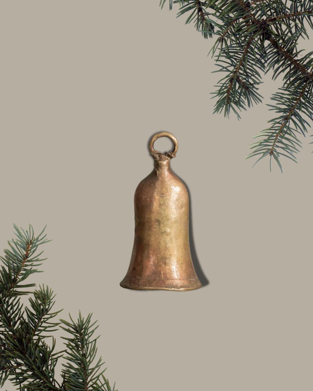 Small Antique African Cow Bell / Brass Bell / Christmas Jingle Bell ...