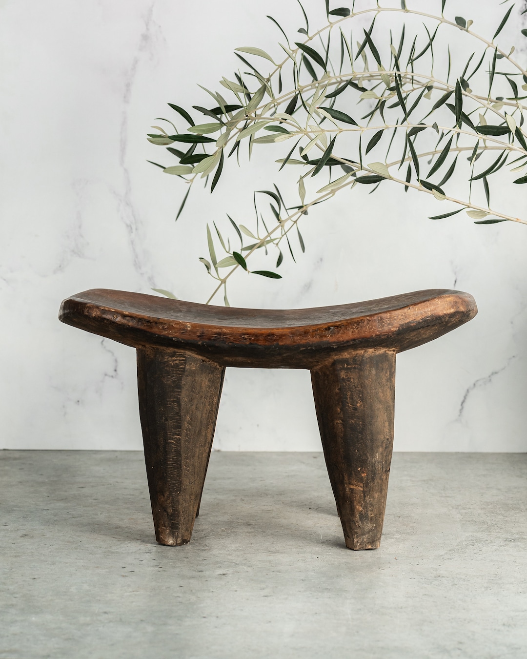 Vintage African Senufo Ottoman / Carved Stool {l.dark} (free Shipping ...