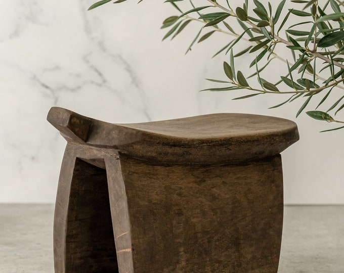 Vintage Hand Carved African Lobi Stool (free Shipping) - Etsy