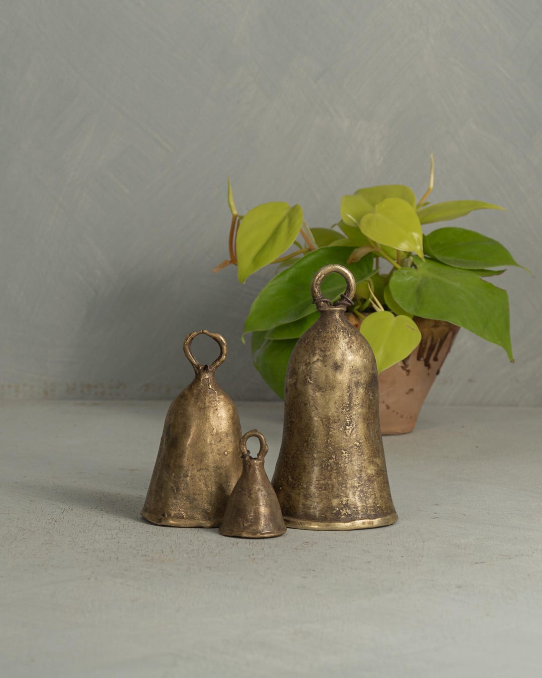 Trio of Vintage African Brass Cow Bells Sm/med/lg {C} (free Shipping ...