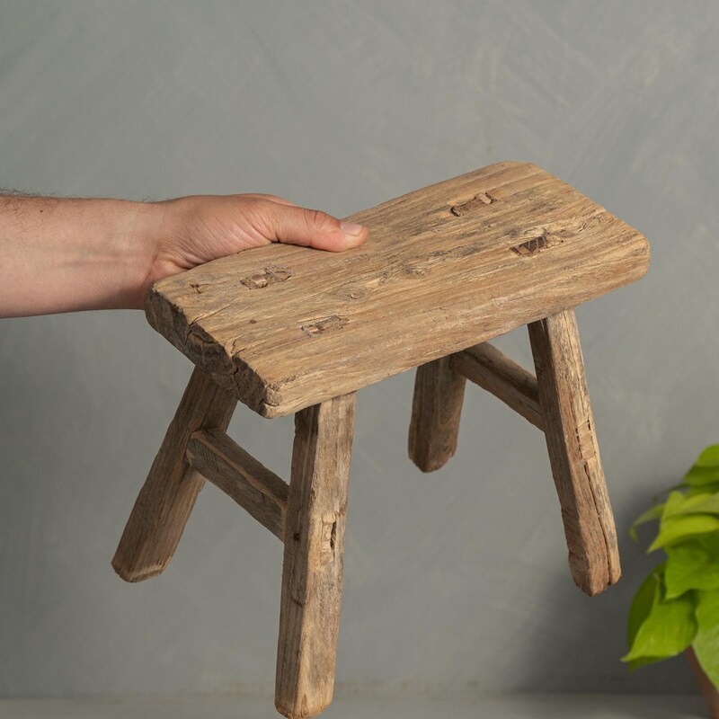 Small Antique Stool - Etsy