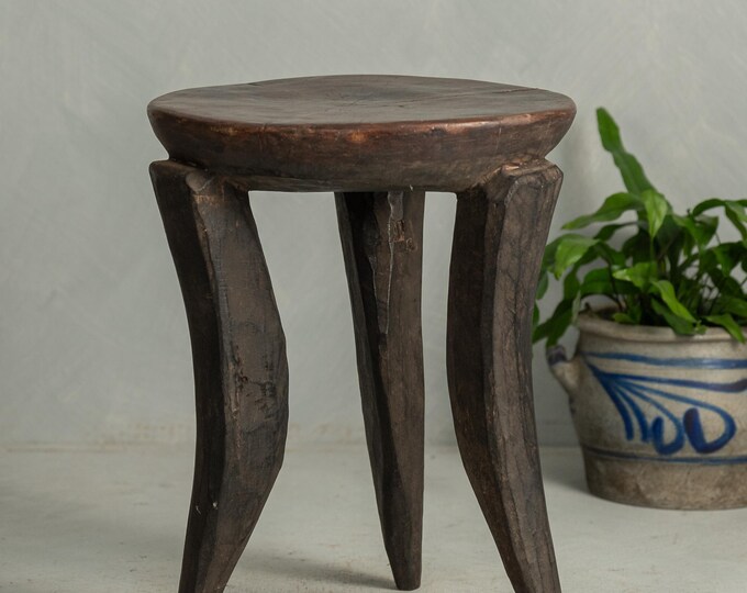 Vintage Curved Leg Curved Leg Shaped African Senufo Stool {S1} (free ...