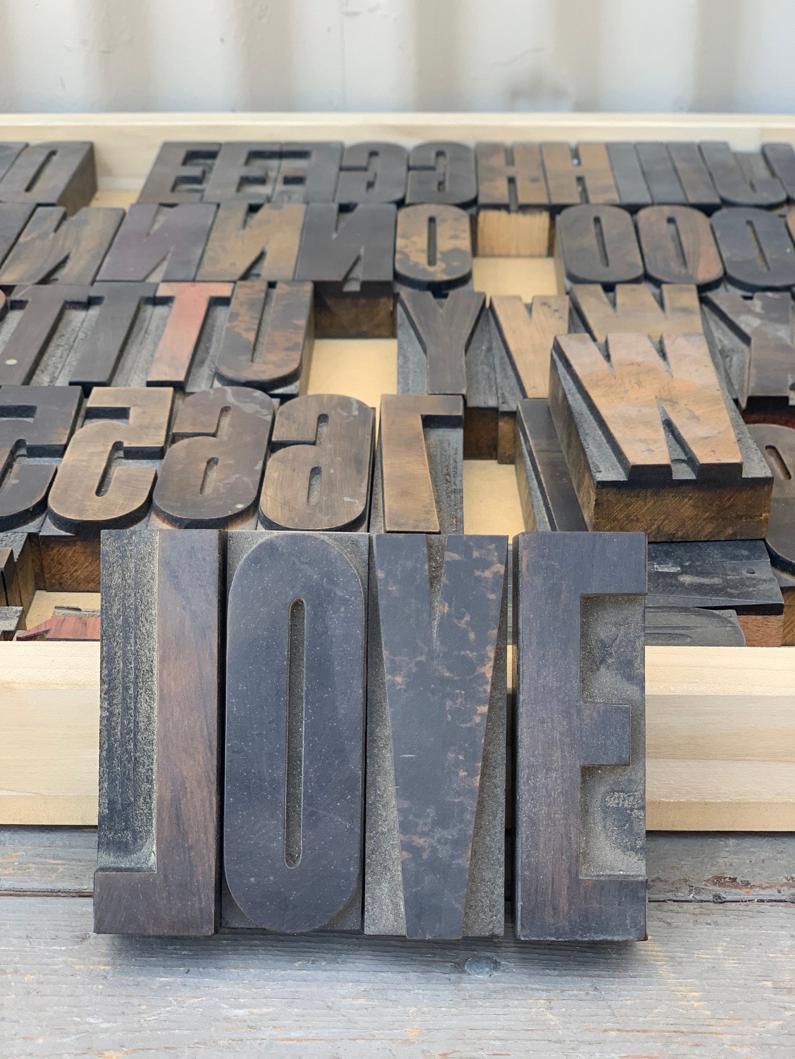 Antique Wooden Printing Press Blocks free Shipping - Etsy