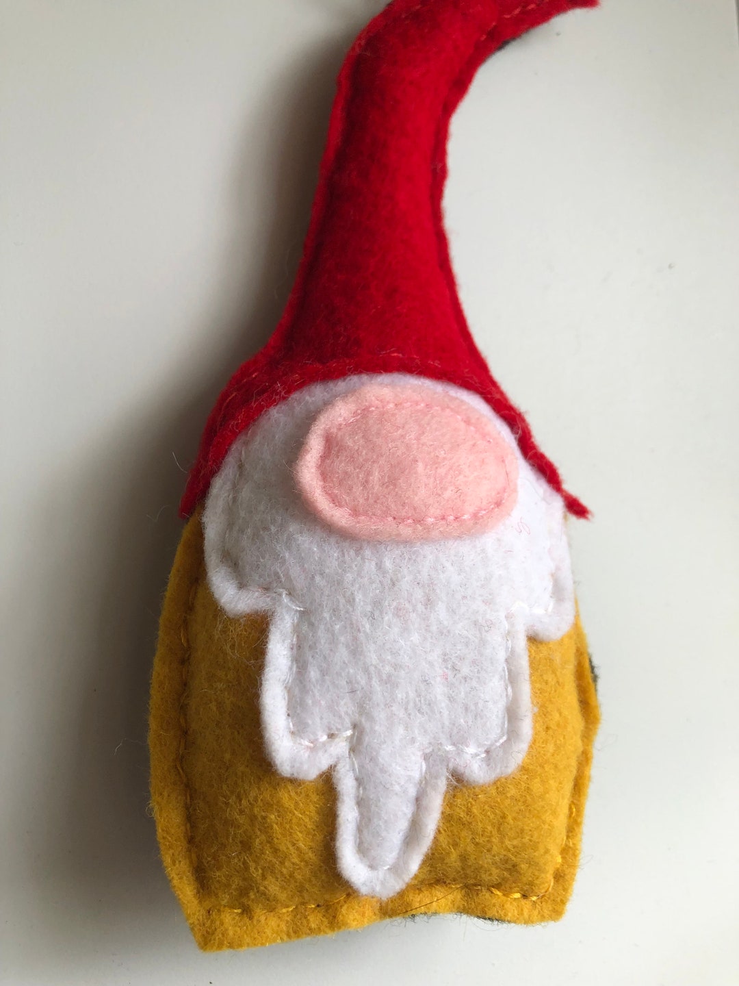 Gold & Red Felt Gnome - Etsy